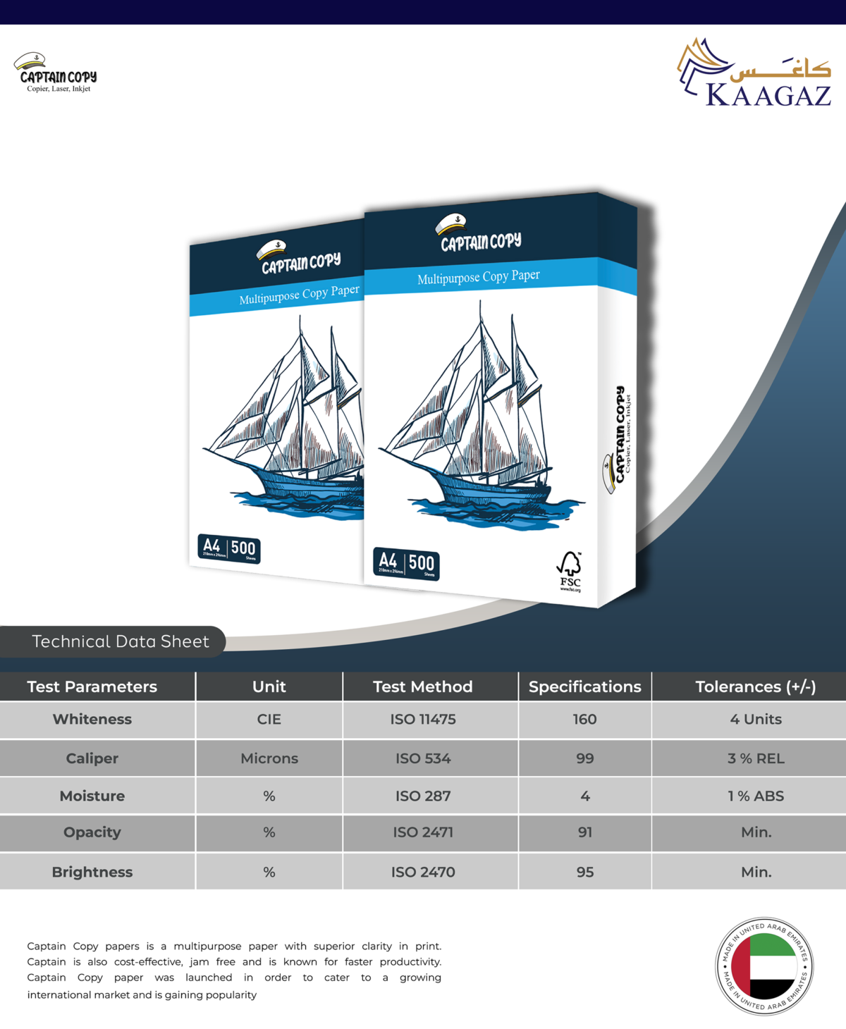 Captain Copy – Multipurpose Copy Paper - Kaagaz